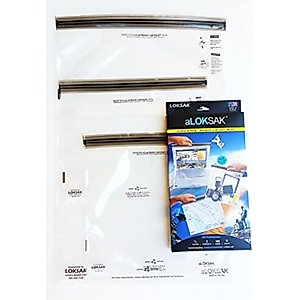 LOKSAK aLOKSAK Resealable Bags Large Multi-Pack (Set of 3 - 12X12", 13X11", 16X24")