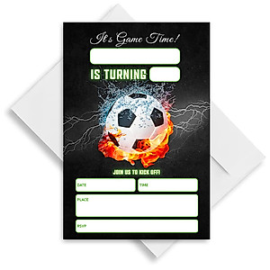 LoaHak Football Birthday Invitation, Soccer Birthday Invitation Digital, Football Birthday Party, Happy Birthday Party Invitations For Kids, Birthday Invitations. (043)