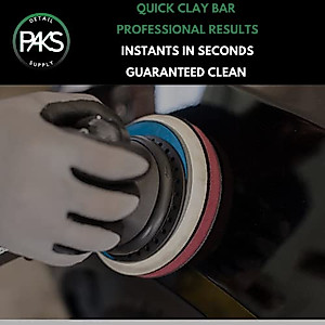 Paks Clay Bar Pad - Medium Grade - DA 6'' Orbital Synthetic Clay Bar Disk - Premium Surface Clay Disk Prep Pad - 1 Piece - Magic Clay Bar Debris Remover - Polisher Pad for Car Detailing