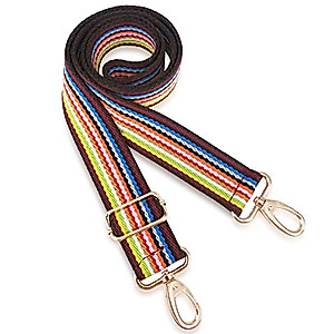 Wolven Adjustable Purse Strap Replacement Crossbody Shoulder Strap for Handbag Laptop Bag Etc - (Multicolor)