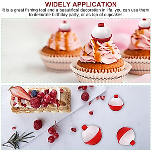 Fishing Bobbers for Fishing Assortment, Hard ABS Snap-on Fishing Floats Bobbers Push Button Round Buoy Fishing Floats Red and White Fishing Tackle Accessories 10Pcs 25Pcs 50Pcs