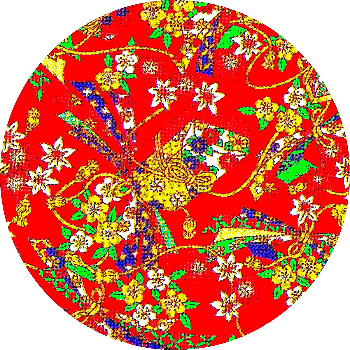 KUDOS.JP Envelope Seals Japanese Pattern Round Stickers - Gift Packing Decorative Label 48 Pcs (Cherry Blossoms)