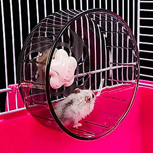 GOLDEAL 5.1 Inches Small Silent Hamster Wheel, Hamster Toys for Hamster Cage, Super Mute Spinner Exercise Running Wheel for Small Hamsters, Gerbils, or Mice…