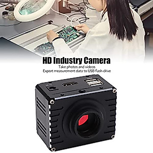 Industrial Microscope Camera, Aluminum Alloy Image Comparison Industry Camera HD Real Time Output for Research