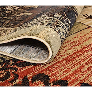 Mayberry Rugs Woodgrain Elk Area Rug, 5'3"x7'3", Multicolor