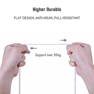 Cat 7 Shielded Ethernet Patch Cable 50 ft White (Highest Speed Cable) Cat7 Flat Internet Network Cable with Snagless RJ45 Connector for Modem, Router, LAN, Computer + Free Cable Clips and Straps
