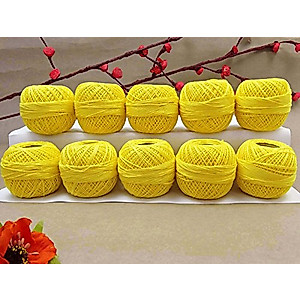 S2J Set of 10 Pcs Cotton Crochet Knitting Thread Tatting Yarn Embroidery Ball