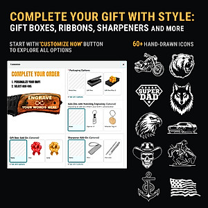 Gifts for men -Pocket Knife - Personalized & Bulk - Customized Folding Knives - Best Gift Idea for New Year Christmas - Gifts for Him Her - Secret Santa for Dad Husband - Stocking Stuffers for Men Women 0207 1 FB NN