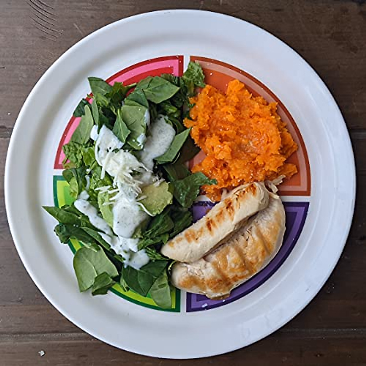 Health Beet Macro Diet Plate - Portion Control Nutrition Plate for Simple Weight Loss- IIFYM and Macros counting, Diabetes Plate