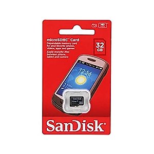 SanDisk 32GB Class 4 Micro SDHC Memory Card work with Roku Ultra, Roku 4, Roku 3, Roku 2 Streaming Player with Everything but Stromboli (TM) Card Reader (SDSDQM-032G-B35)