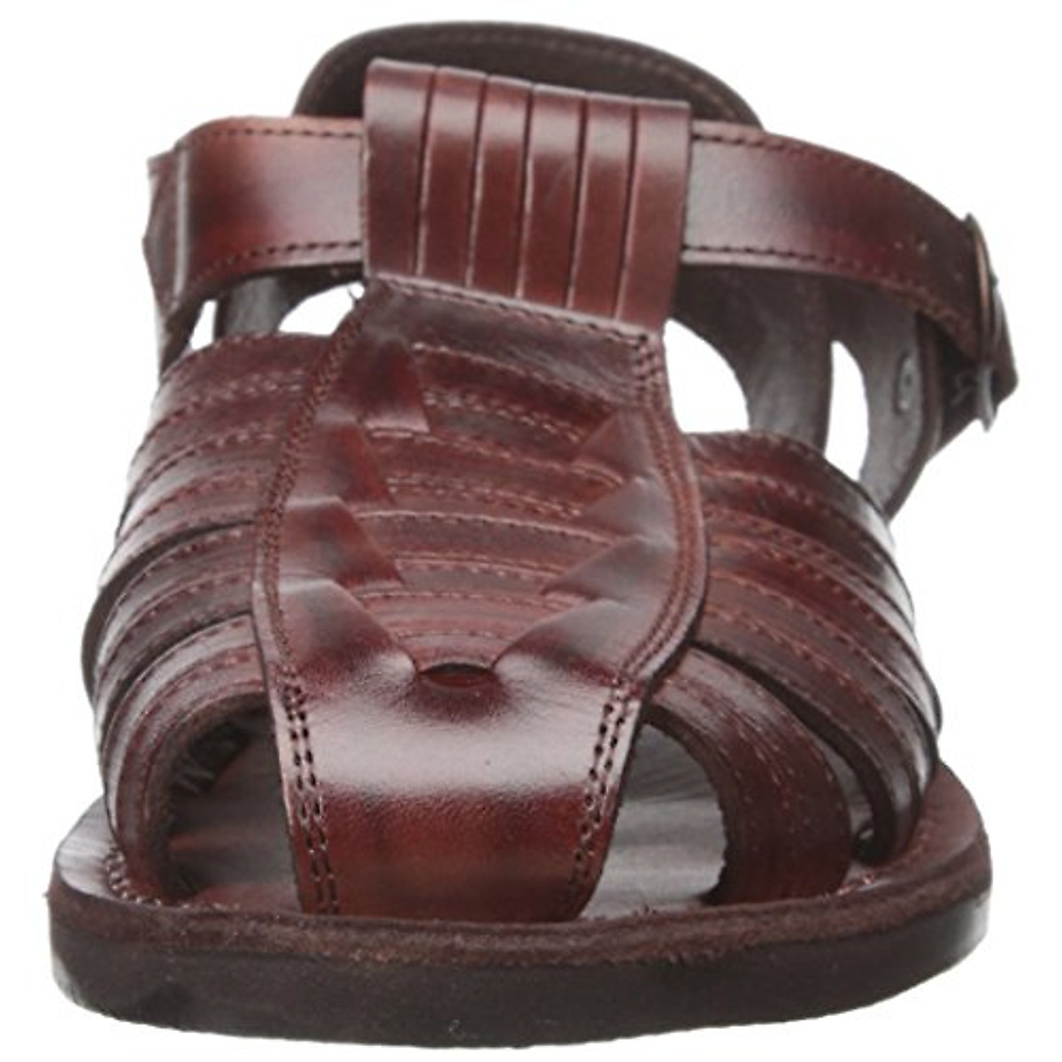 Barak - Leather Closed Toe Sandal - Brown