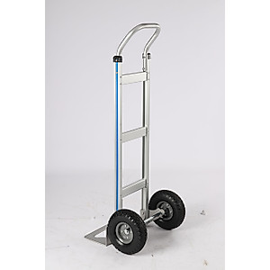 LUNUMAOS Hand Trunk Dolly Silver Aluminum Alloy Modern Desgin Industrial Moving Trolley Heavy Duty Dolly Cart 440 lbs with 2 Wheels for Warehouses