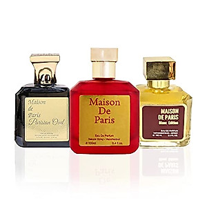 META-BOSEM Mason de Paris+Parisian Oud+Blanc Edition Women Perfume Collection, Eau de Parfum Natural Spray - Fresh Scent - Holiday Gift Set (Pack of 3) Each 3.4 Fl Oz, Total 10.2 Fl Oz