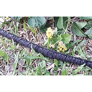 LINEX Garden Flat Soaker Hose 1/2" x 25 ft with Stake for Garden Beds Drip Sprinkler Hoses Heavy Duty Save Water 80%