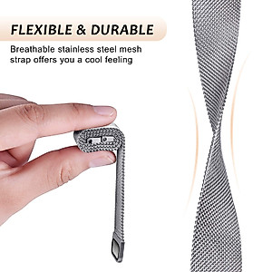 YILED Watch Bands 20mm 22mm Quick Release Watch Strap, Stainless Steel Mesh Replacement Strap for Women Men