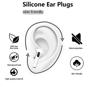 Kedoo [6 Pairs] Replacement Ear Tips for Airpods Pro and Airpods Pro 2nd 2022 Generation,Better Noise Cancellation Tips, Fit in The Charging Case (Sizes S/M/L, White)