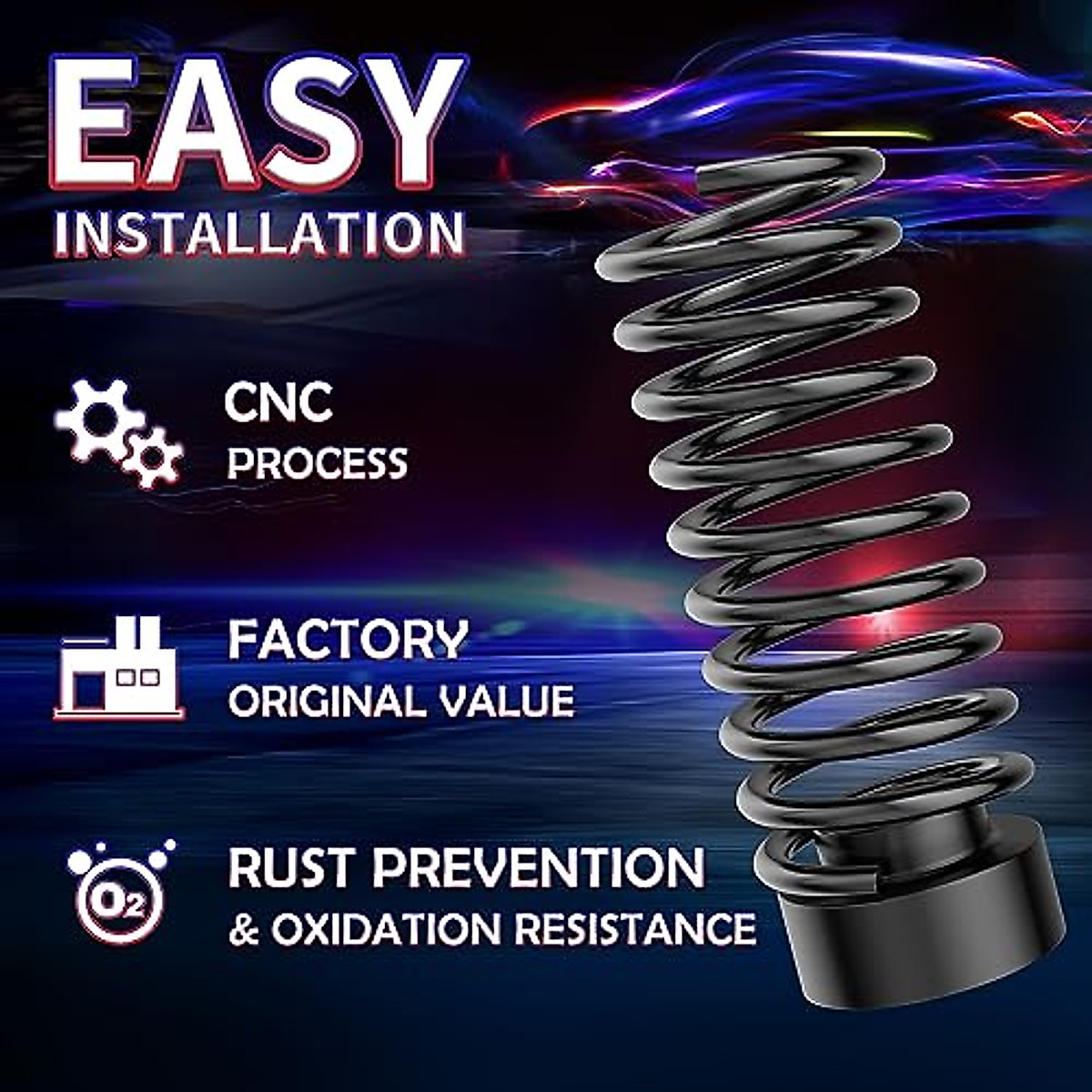 1.5 Inch Leveling Lift Kit Compatible With 2009-2024 RAM 1500 4WD & 2WD, Leveling Lift Kit Forged Rear Strut Spacers Raise The Rear of Your Pickup By 1.5"