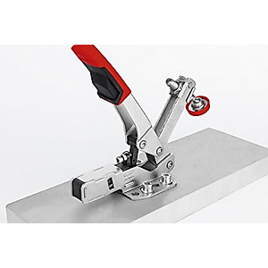 BESSEY STC-HV20 Horizontal Auto-Adjust Toggle Nickel Plated Clamp Vertical Flange, Silver