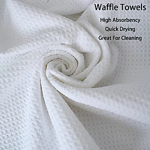Safito World’s Best Abuela Decorative Absorbent Waffle Dish Towels for Kitchen Bathroom, Grandmother Birthday Gifts, Mother’s Day Kitchen Towels Hand Towels Tea Towels16×24 inches