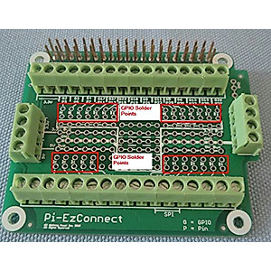 Alchemy Power Inc. Pi-EzConnect. Raspberry Pi 4, Pi 3 etc GPIO Connector. A HAT to Connect GPIOs and sensors to Raspberry a Pi