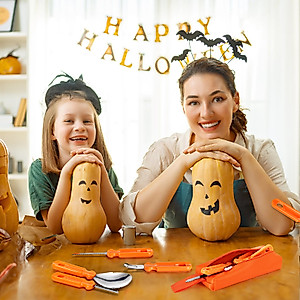 Youeon 10 Pcs Halloween Pumpkin Carving Kit with Carrying Case, Professional Stainless Steel Carving Tools for Halloween Decoration, Pumpkin Carving Tools Set