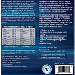 BODYTECH Prime Mass - Chocolate (6 lbs./8 Servings)