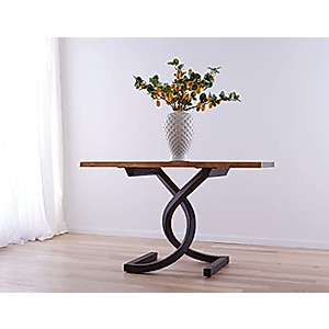 Design 59 Metal Dining Table Legs, Table Base for Desk, Kitchen, Restaurant & Other Tables, Black Furniture Legs, Steel Pedestal, Mid Century Modern Furniture (M14)