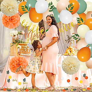 Little Cutie Baby Shower Decorations Orange Yellow Balloons Garland Arch Kit Orange Scatter Confetti Table Decorations Little Cutie Banner for Gender Reveal Little Cutie Tangerine Birthday Party Decor