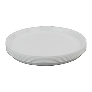 Jekiyo Plastic Round Trays for Serving, 13.5 Inches, 6 Packs