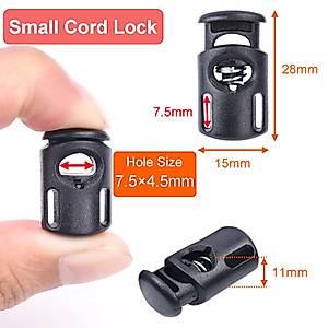 10 PCS Plastic Spring Cord Locks for Drawstring, Paracord Toggle Stopper Clasp Elastic Shoeslace Lock Sweatpants Hoodie String Clips Bungee Swim Goggles Gloves String Lock Replacement