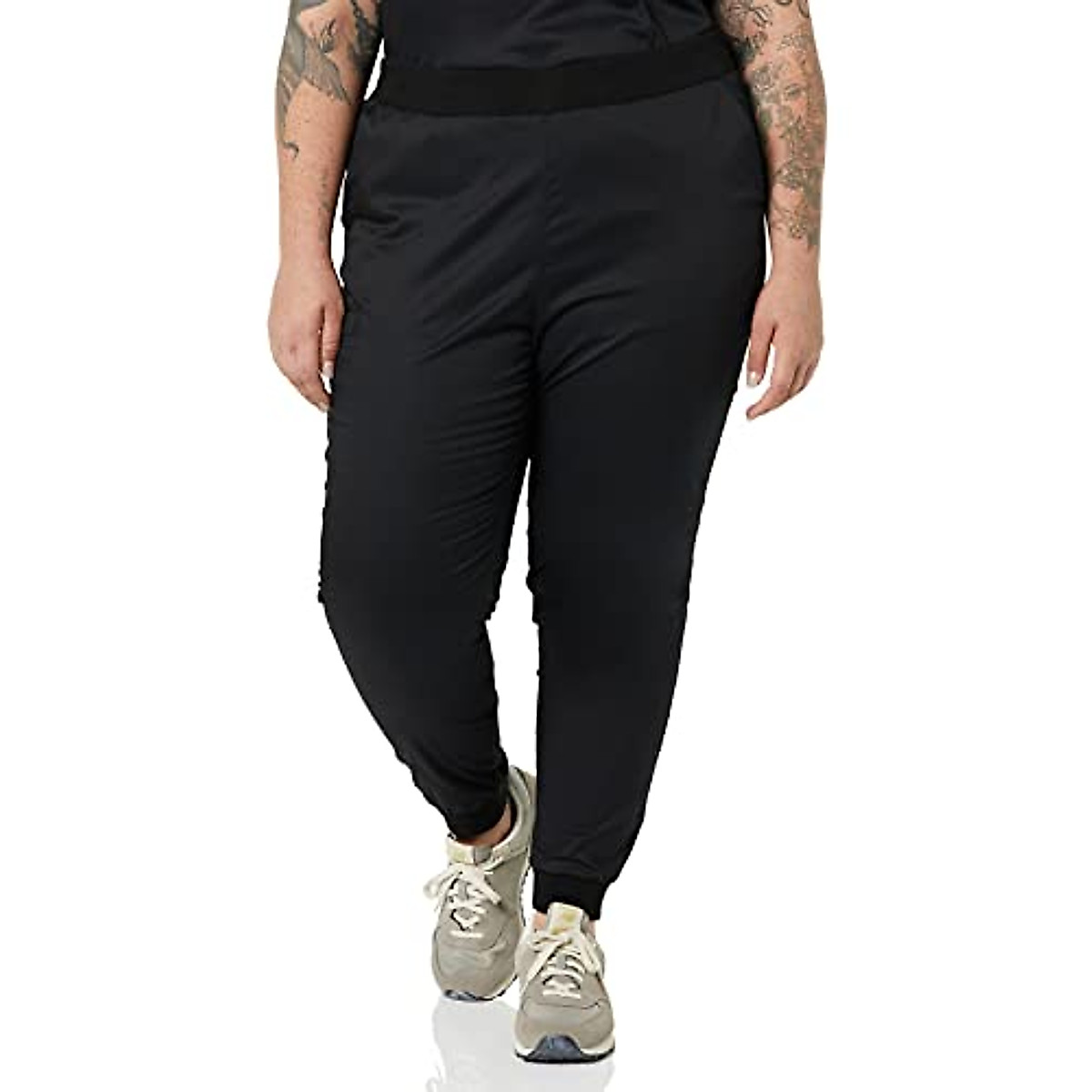 Amazon Essentials Women's Slim Fit Jogger Scrub Pant (Available in Plus Size), Black, Large