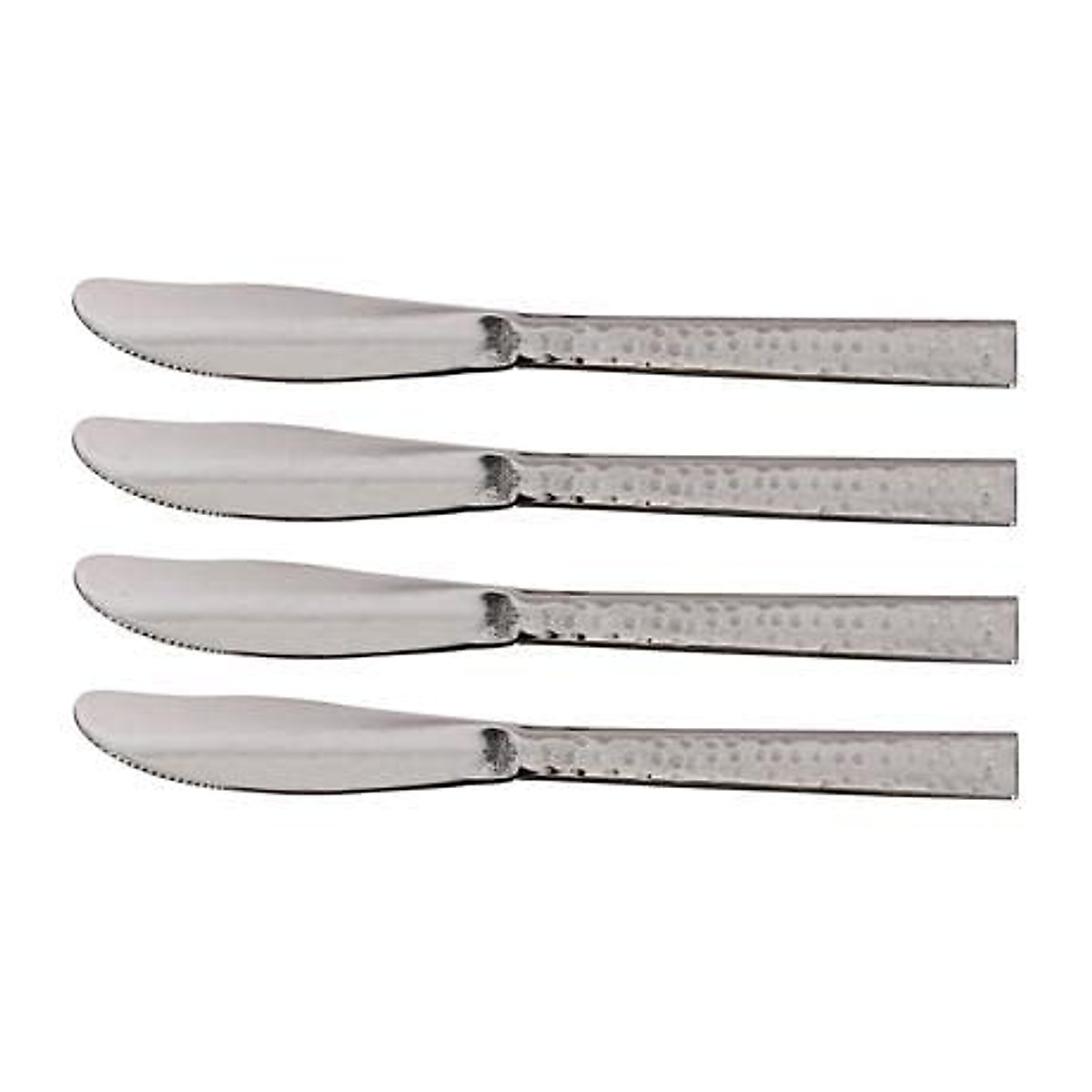 King International Stainless Steel Hammered Table Knife,Set of 12, 20 cm, Mirror Polish,Butter Knife, Cheese Knife,Dinner Knife,Dessert Knife,Bread Knife,Stainless Steel Table Knife Set of 12pcs