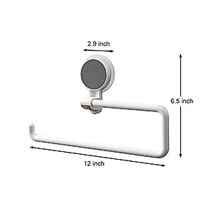 COOMAMUU Paper Towel Holder Wall Mount,Multipurpose Self Adhesive Paper Towel Rack,Paper Towel Holder for Kitchen Bathroom Fits 12inch Roll Paper