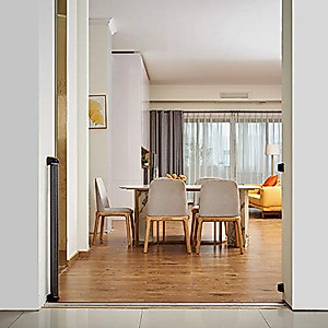 EasyBaby Extra Wide Retractable Baby Gate, 33" Tall, Extends up to 71" Wide, Grey/Child Safety Baby Gates, Pet Retractable Gates for Stairs, Doorways, Hallways, Indoor and Outdoor