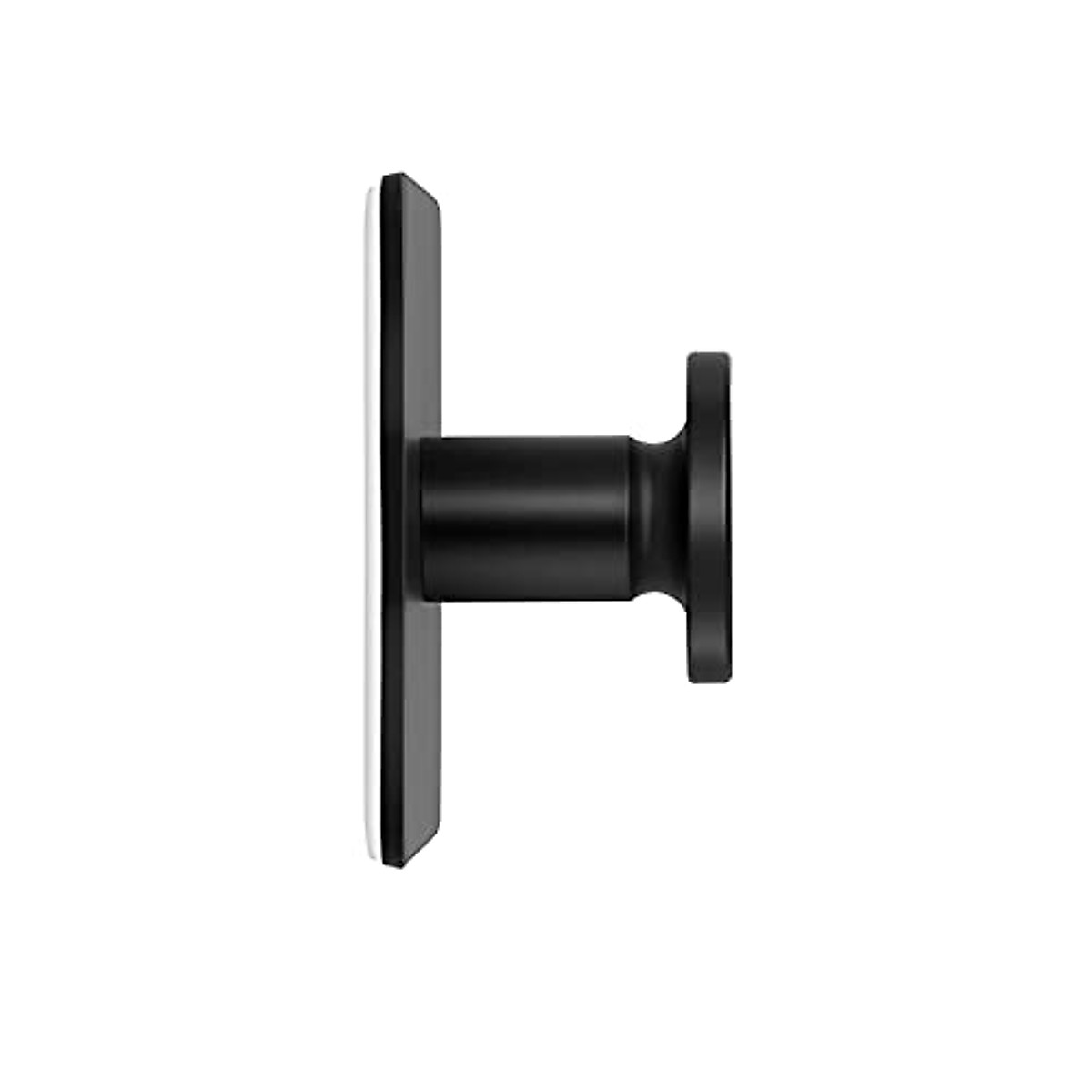 LJLink Self Adhesive Towel Hooks Matte Black Modern Coat Hook 2 Pack Stainless Steel Wall Hooks Round Utility Shower Towel Hanger for Kitchen Home Storage Bathroom