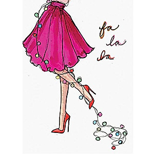 Graphique Chic Xmas Holiday Cards | Pack of 20 Blank Cards with Envelopes | Christmas Greetings | 4 Assorted Designs with Glitter Accents | Boxed Set for Personalized Notes | 4.25" x 5.875"