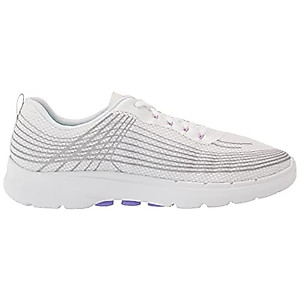 Skechers Women's GO Walk 6-Inner Joy Sneaker, White/Multi, 10