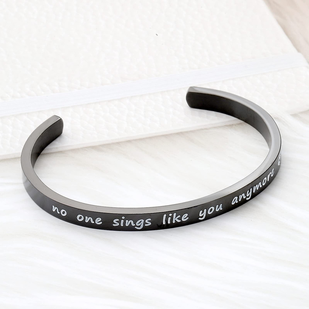 TGBJE Music Inspirational Gift No One Sings Like You Anymore Bracelet cuff Music Lover Fans Gift (BL singer cuff)
