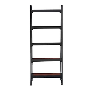 Linon Home Décor Crosby Black Cherry Five Shelf Bookcase