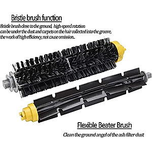 ECOMAID Replacement Parts Kit Compatible for iRobot Roomba 675 677 671 655 645,3 Bristle,8 Filters,8 Side Brush and Flexible Beater Brush,Cleaning Tool and Screw