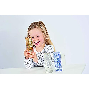 TickiT Sensory Glitter Storm - Set of 3 - Blue, Silver, Gold - Calming Glitter Tubes for Stress and Anxiety Relief - Encourage Focus and Concentration - Special Needs Toy