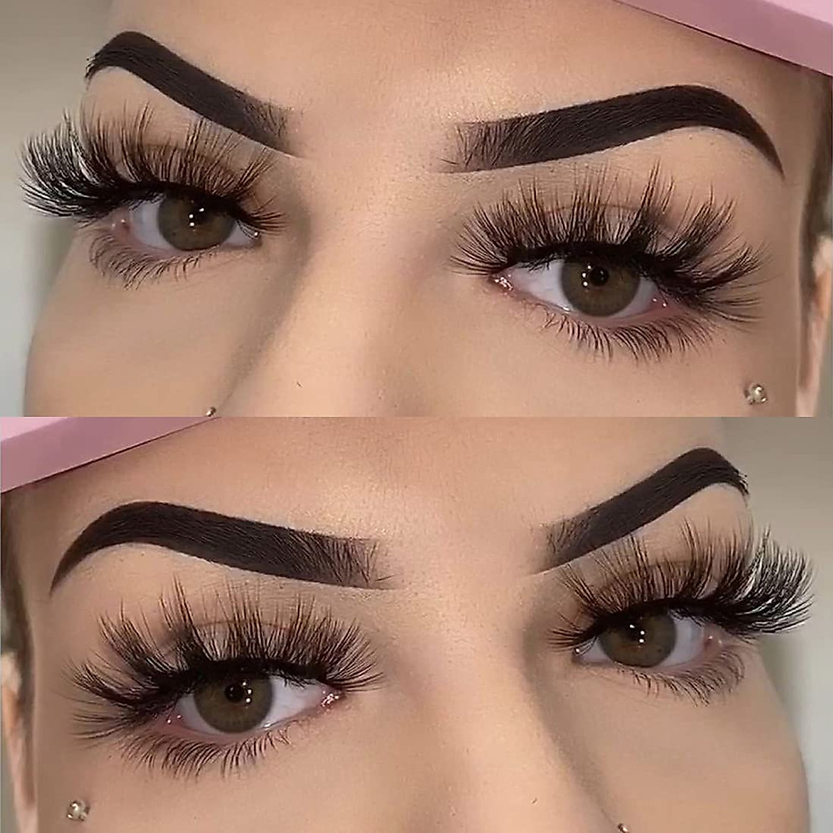 Losha Lashes 6 Pairs Fluffy False Eyelashes for Women 20mm Long Dramatic Faux Mink Strip 5D Lashes Pack for Gorgeous Makeup