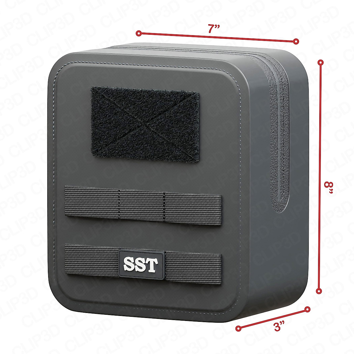 SealBags Large Water Resistant Tactical MOLLE Pouch for Hiking, Tools and Camping Gear. Durable Thermoplastic Design and Molle Compatible with Backpacks, Tactical Belts, Waist Bags and More