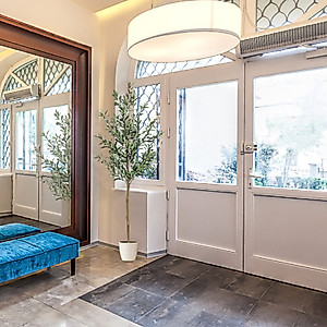 Artifical Tree 6FT Faux Olive Tree for Office Home Decor Fake OliveTree Indoor with Natural Trunk and Lifelike Fruits in a Pot for Housewarming Gift(1 Pack)