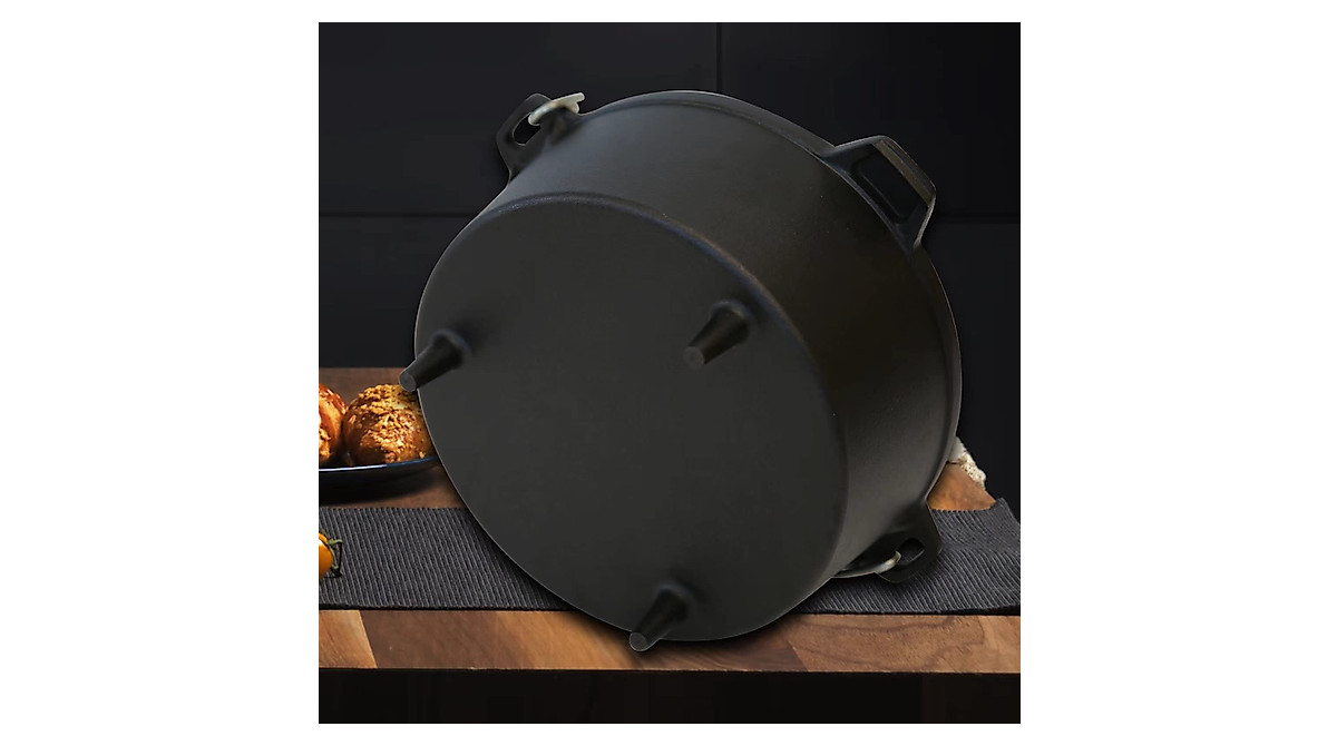 Keleday 8 Quart Cast Iron Dutch Oven - Versatile Camping Cookware