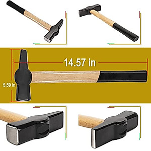 Blacksmith 15” Wolf Jaw Tongs and Hammer Tool Set Essential Tools for Blacksmith Bladesmith Forge