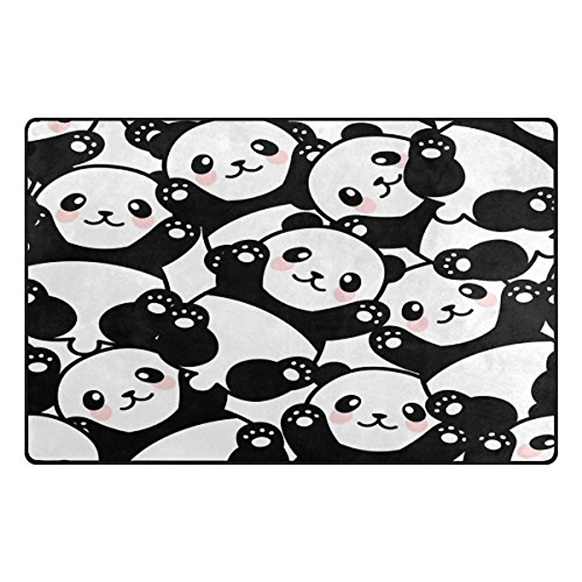 WOZO Cute Panda Animal Area Rug Rugs Non-Slip Floor Mat Doormats Living Dining Room Bedroom Dorm 60 x 39 inches inches Home Decor