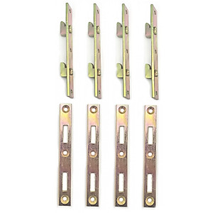 METAL MAGERY Bed Rail Fasteners 5" Set of 4 Bed Rail Brackets Heavy Duty Bed Frame Rail Hardware