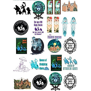 20 Pcs Value Pack Haunted Waterproof Mansion Sticker Decal Vinyl Aesthetic SUV Truck Colorful Laptop Bike Bumper Car Luggage Skateboard Water Bottle Guitar Windows Bumper Tumbler