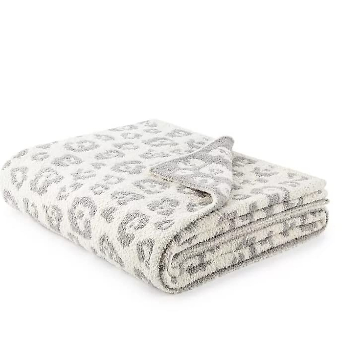 Member's Mark Luxury Premier Collection Cozy Knit Animal Print Throw (Leopard Warm Grey, 60" x 70")